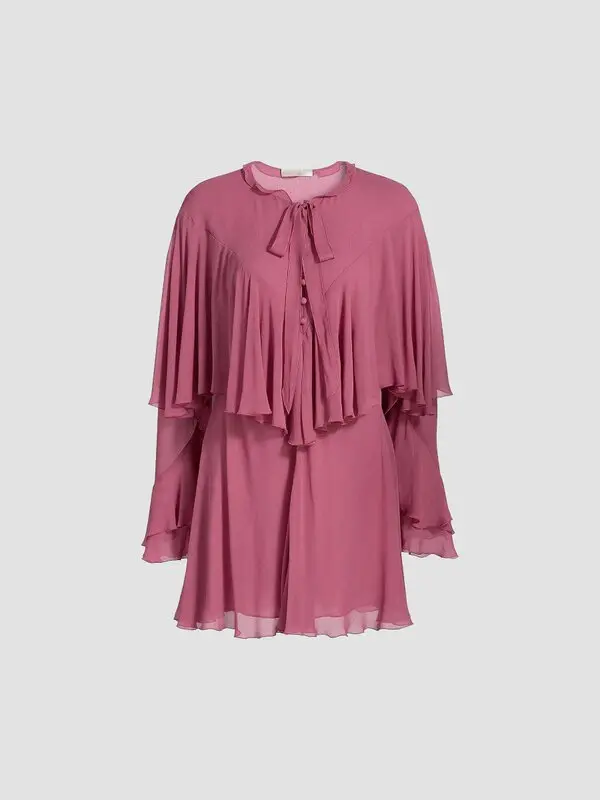 LoveShackFancy Liraine Ruffled Tiered Minidress