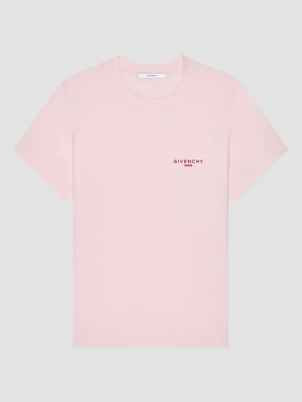 Givenchy Slim T-shirt In Cotton With Embroidery - Light Pink