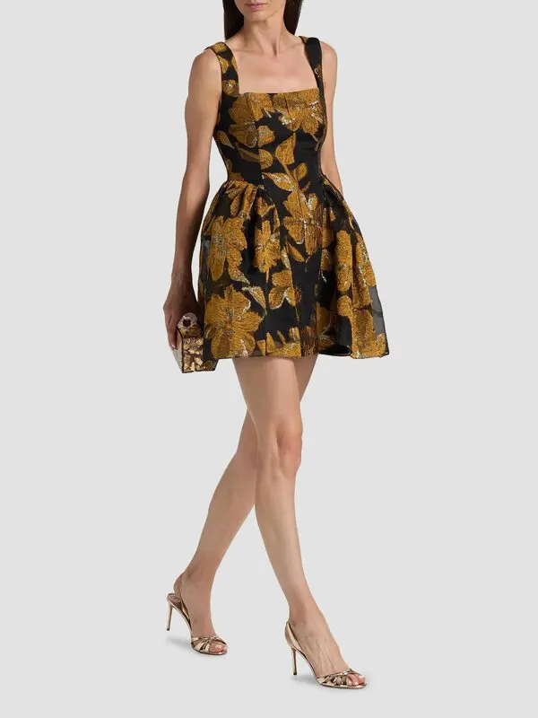 MILLY Erin Floral Brocade Minidress