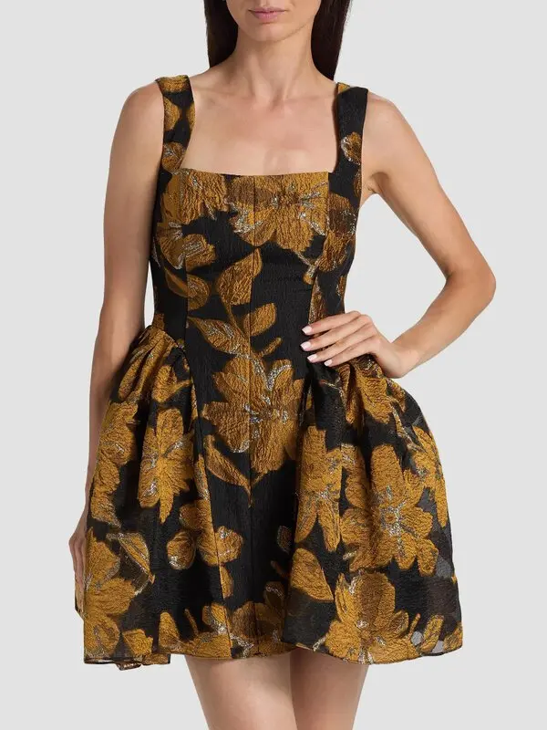 MILLY Erin Floral Brocade Minidress