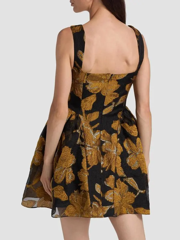 MILLY Erin Floral Brocade Minidress
