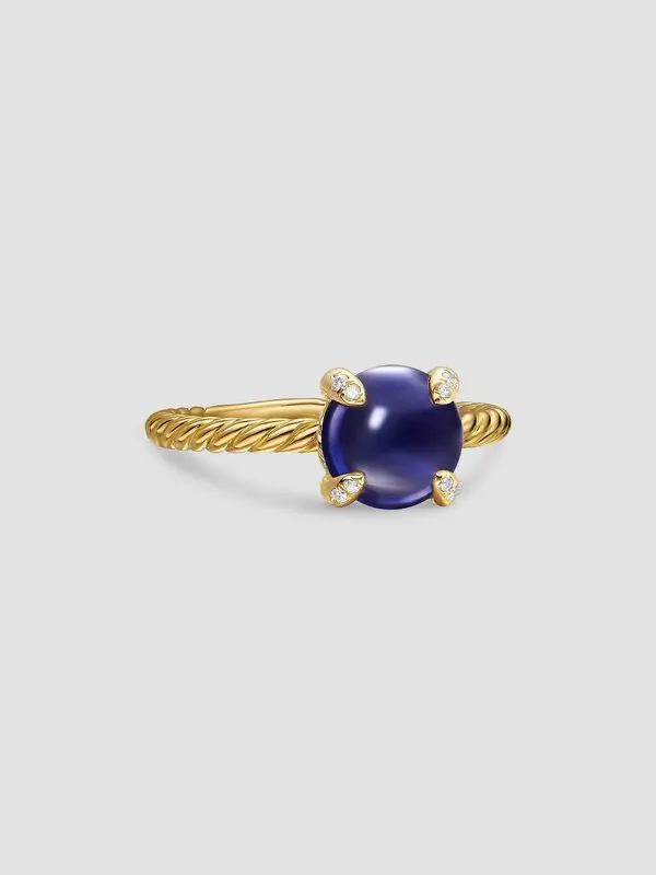 David Yurman Petite Chatelaine Ring In 18k Yellow - Iolite