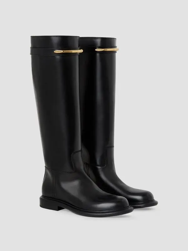 Givenchy Pinch Flat Boots In Leather