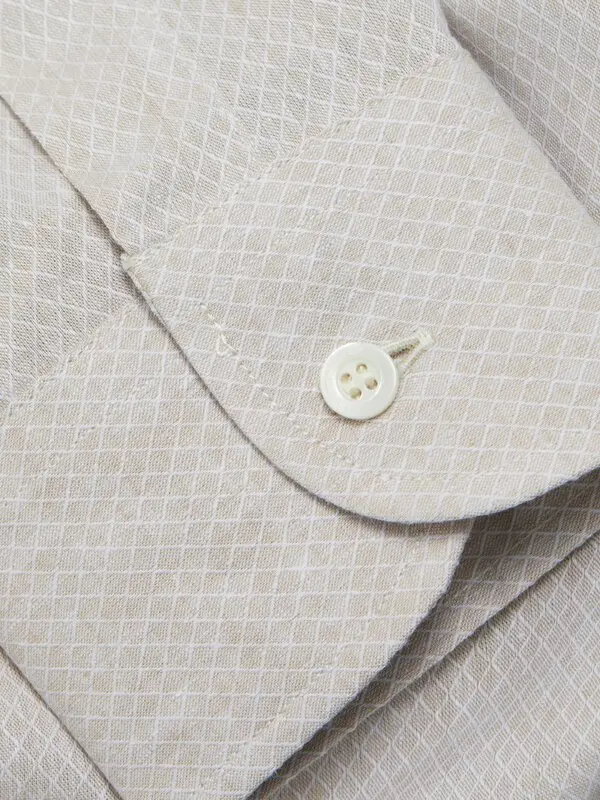 Emporio Armani Linen-cotton Cross-stitch Shirt