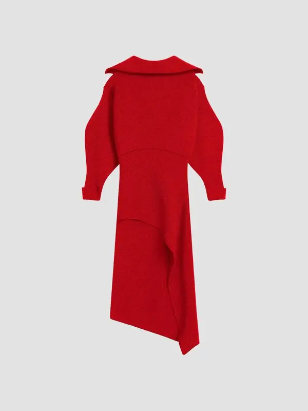 Givenchy Slashed Midi Dress In Wool And Cashmere
