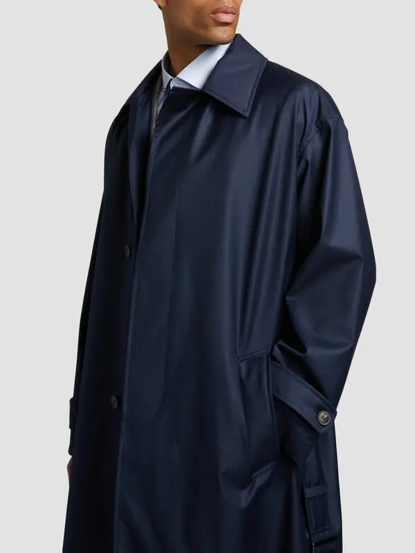 Emporio Armani Wool Belted Trench Coat