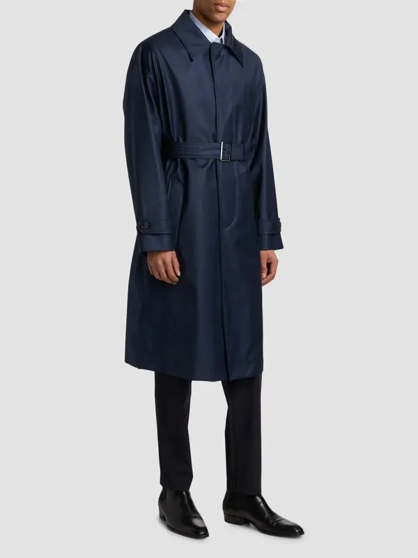 Emporio Armani Wool Belted Trench Coat