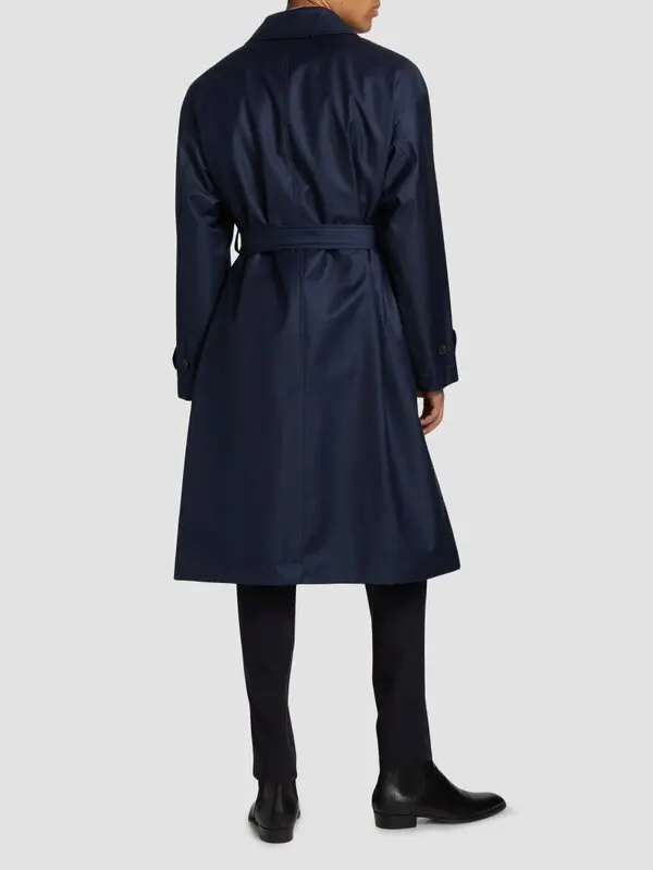 Emporio Armani Wool Belted Trench Coat
