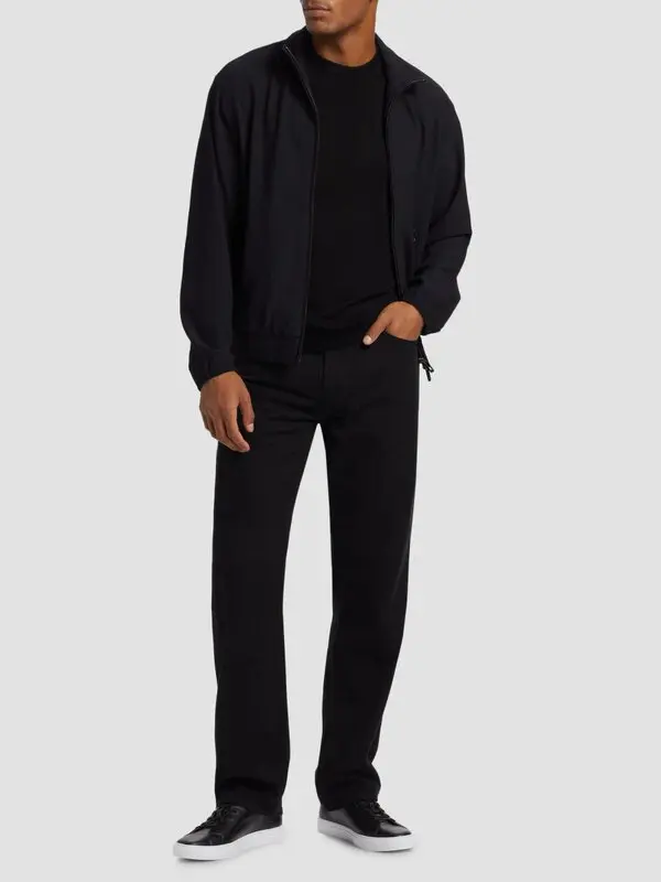 Emporio Armani Stretch Nylon Zip-front Jacket