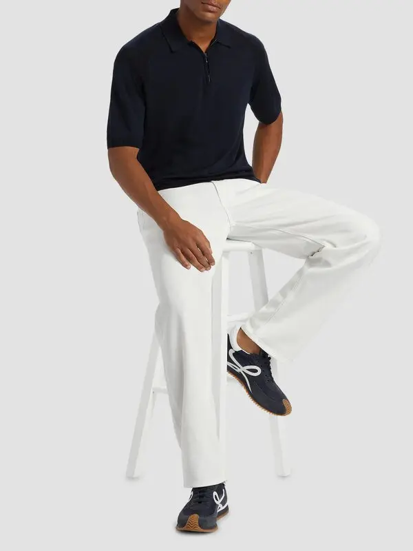 Emporio Armani Zip-front Polo Sweater