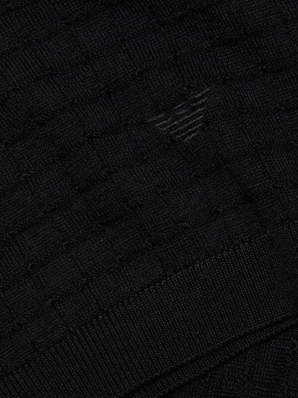 Emporio Armani Textured Knit Short-sleeve Sweater