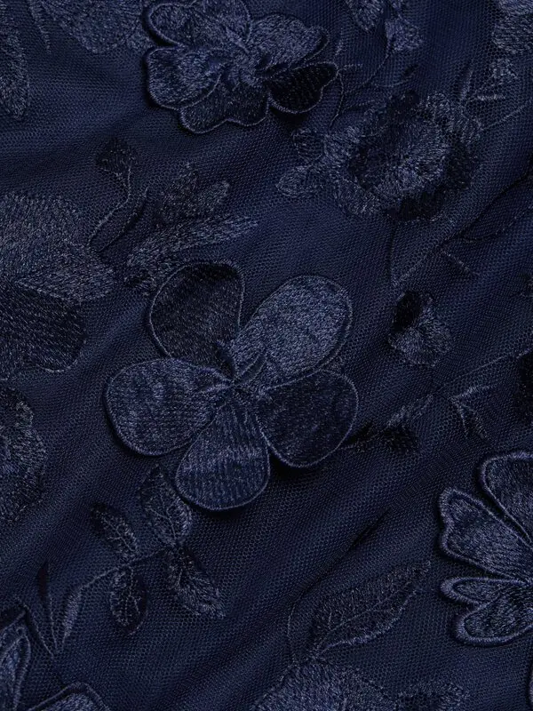 MILLY Daisy Floral Appliqué Minidress