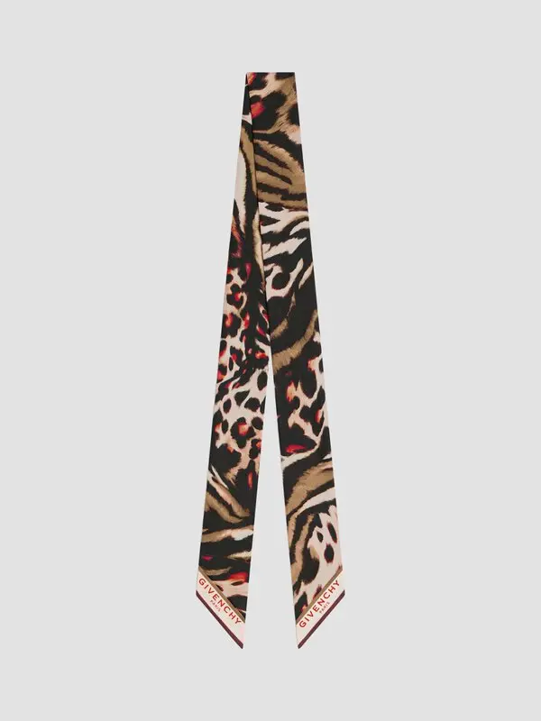 Givenchy Bandeau In Silk With Abstract Animal Print