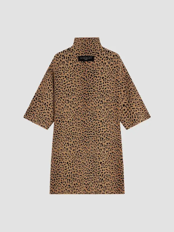 Givenchy Mini Dress In Leopard Jacquard