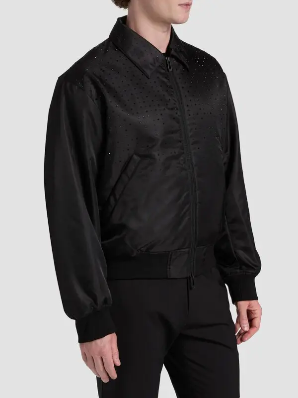 Emporio Armani Clubwear Capsule Rhinestone Bomber Jacket