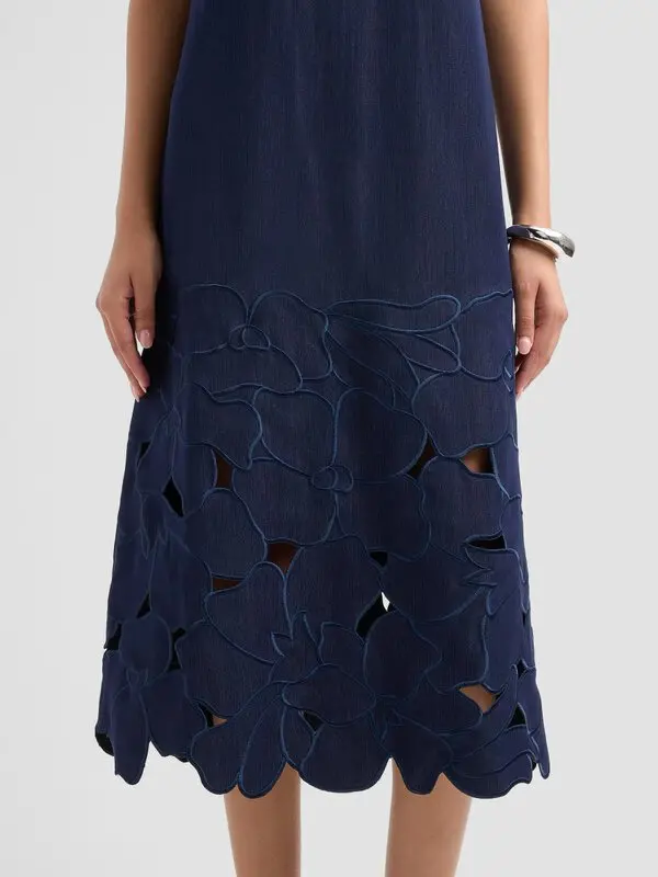 SACHIN BABI Sabette Guipure Lace-hem Shift Dress