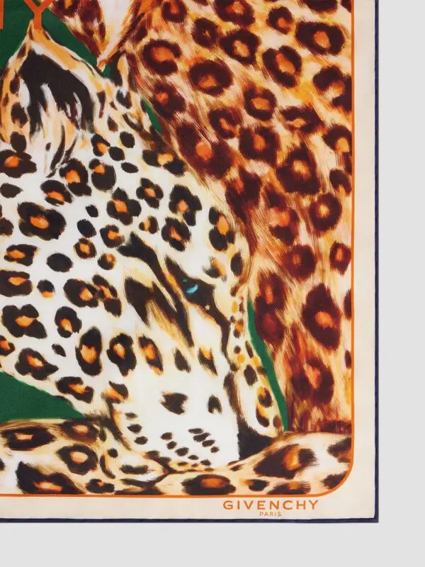 Givenchy Square In Silk With Leopards Print
