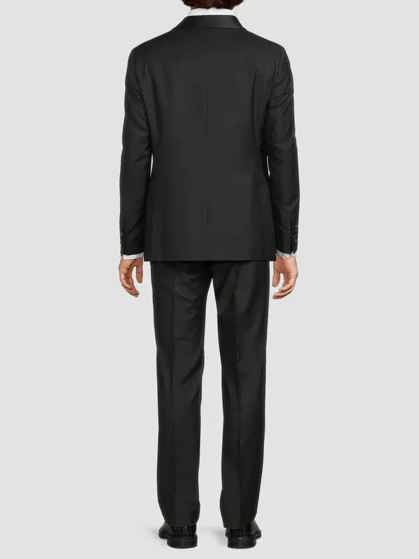 Emporio Armani Micro-patterned Virgin-wool Single-breasted Tuxedo