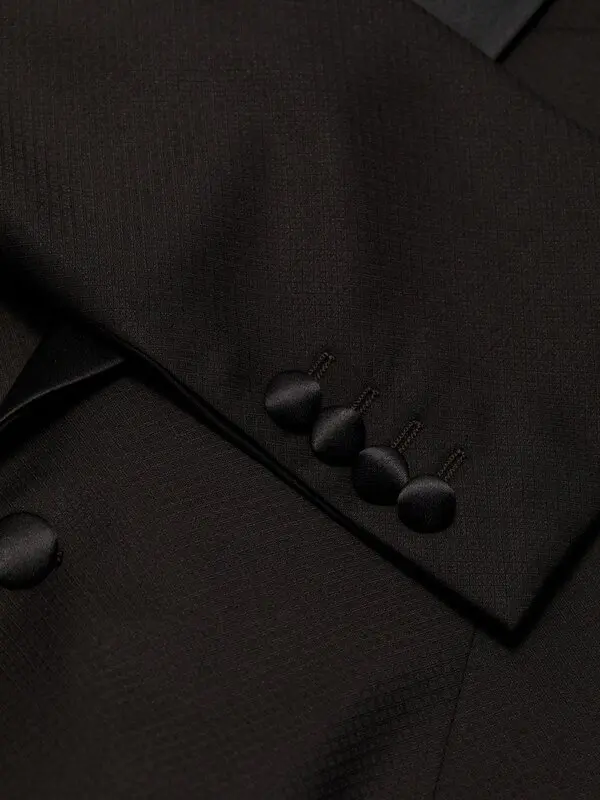 Emporio Armani Micro-patterned Virgin-wool Single-breasted Tuxedo