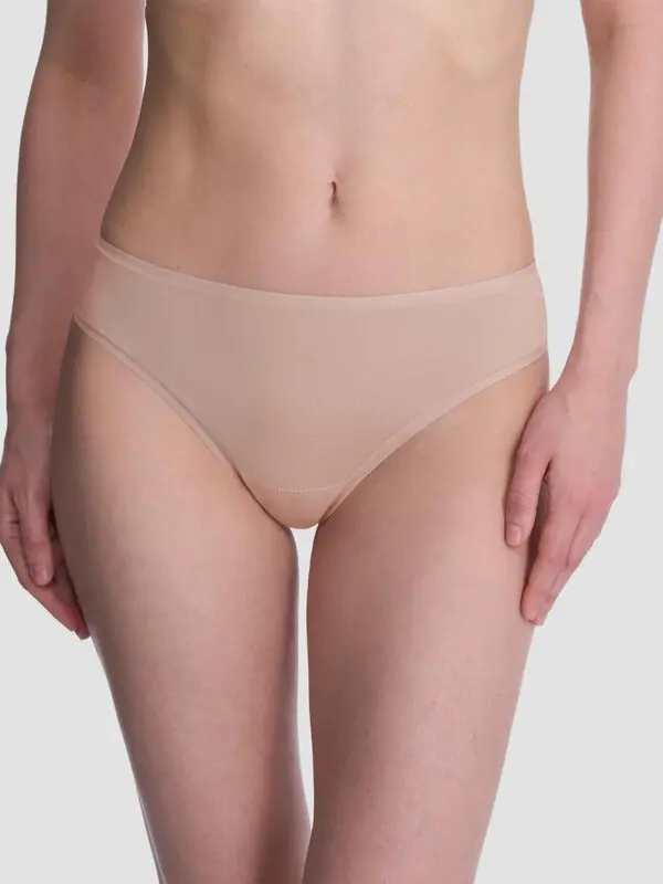 Natori Bliss Bare Cotton Thong 3-pack - Cafe
