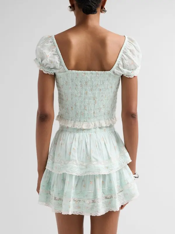 LoveShackFancy Daini Floral Smocked Top