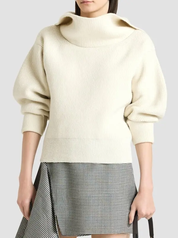 Givenchy Slashed Sweater In Wool And Cashmere