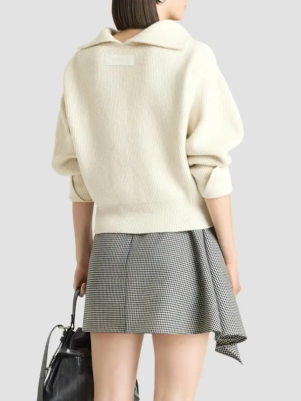 Givenchy Slashed Sweater In Wool And Cashmere