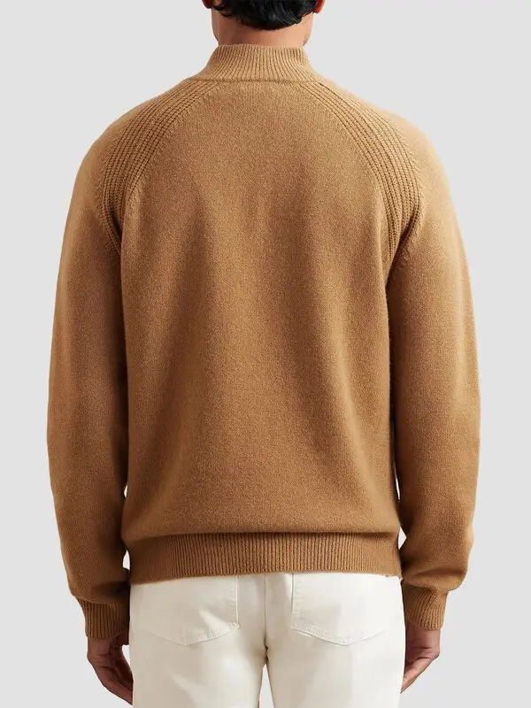 REISS Charming Wool-blend Quarter-zip Sweater