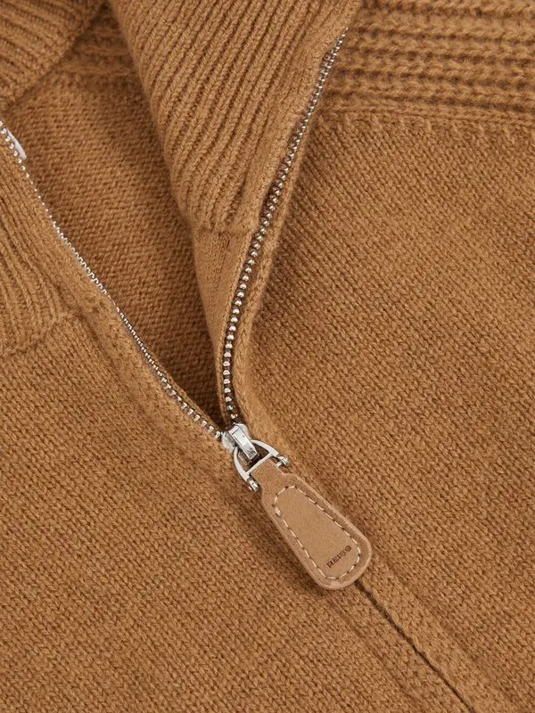 REISS Charming Wool-blend Quarter-zip Sweater