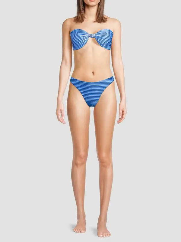 MILLY Margot Striped Bikini Bottom