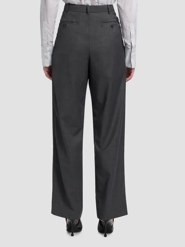 Ronny Kobo Soprano Wool-blend Pants - Dark Grey