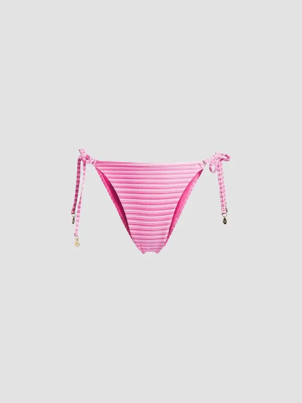 MILLY Stripe String Bikini Bottom