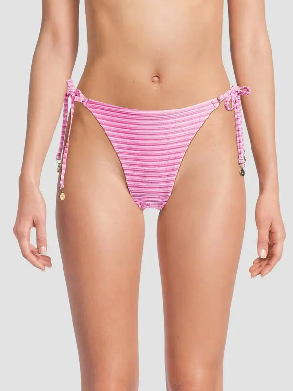 MILLY Stripe String Bikini Bottom