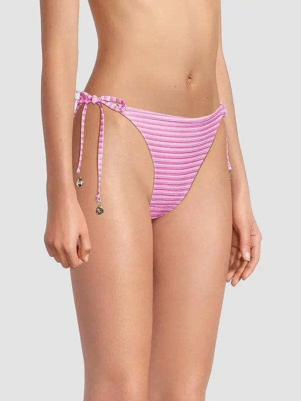MILLY Stripe String Bikini Bottom
