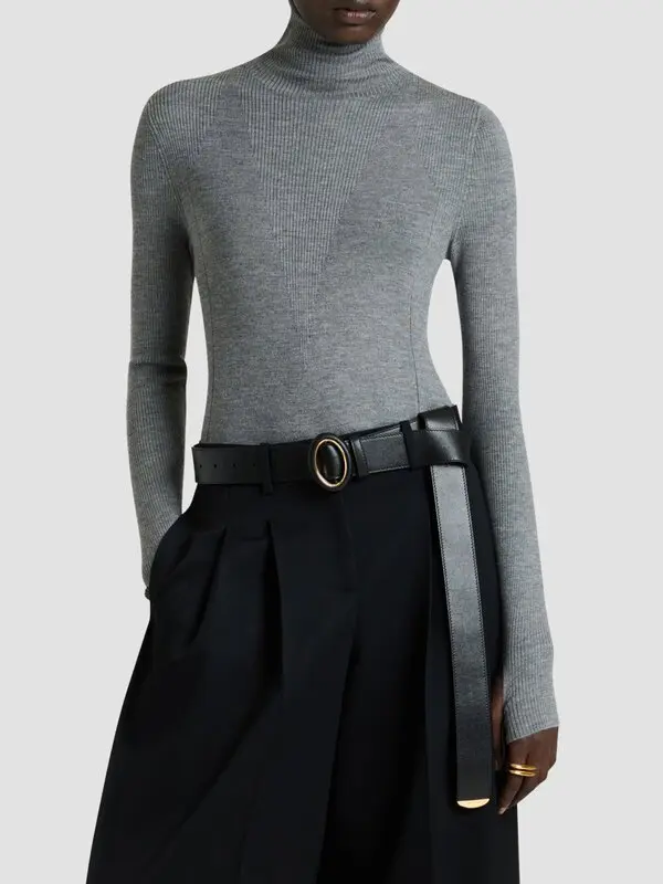 Givenchy Turtleneck Sweater In Wool And Silk