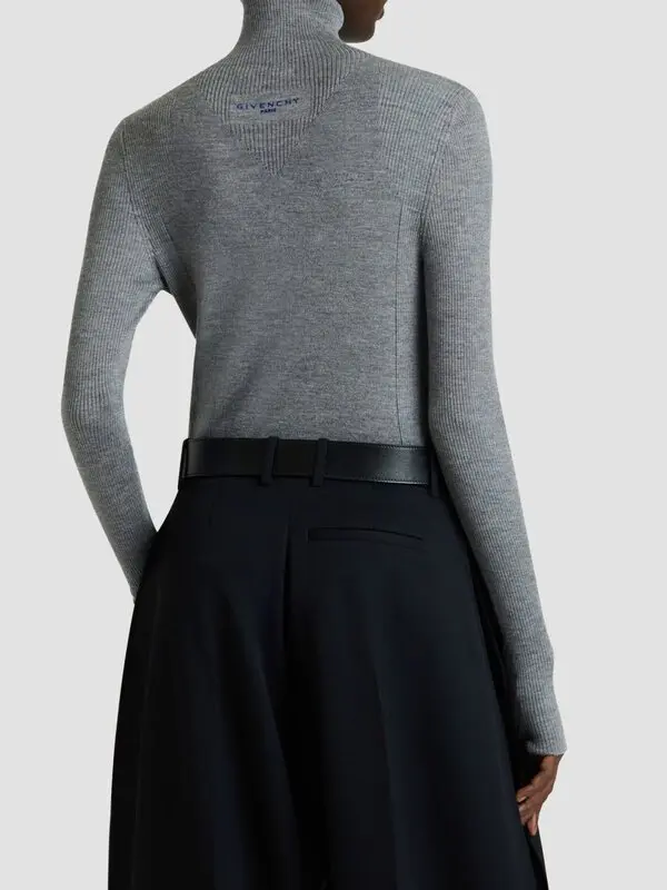 Givenchy Turtleneck Sweater In Wool And Silk