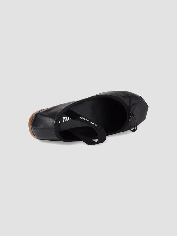 Miu Miu Leather Ballerinas
