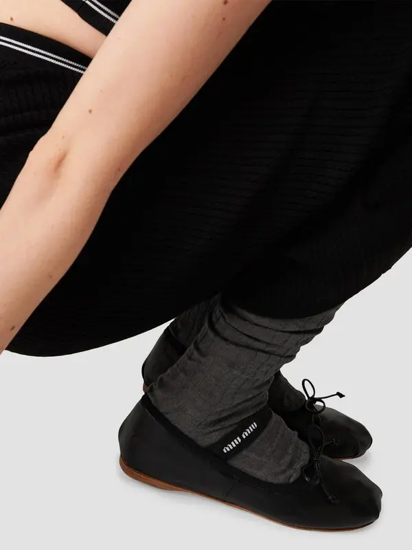 Miu Miu Leather Ballerinas