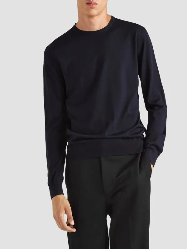 Prada Superfine Wool Crewneck Sweater