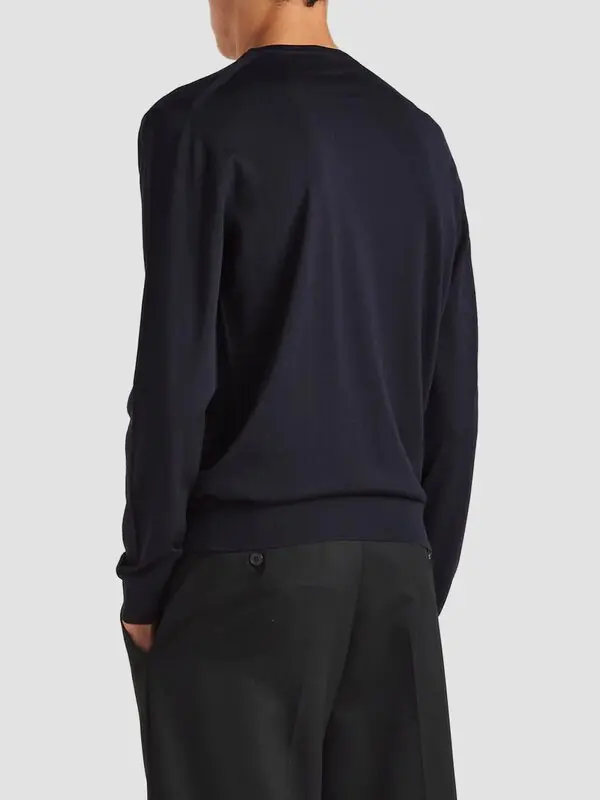 Prada Superfine Wool Crewneck Sweater