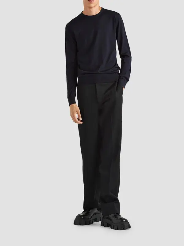 Prada Superfine Wool Crewneck Sweater