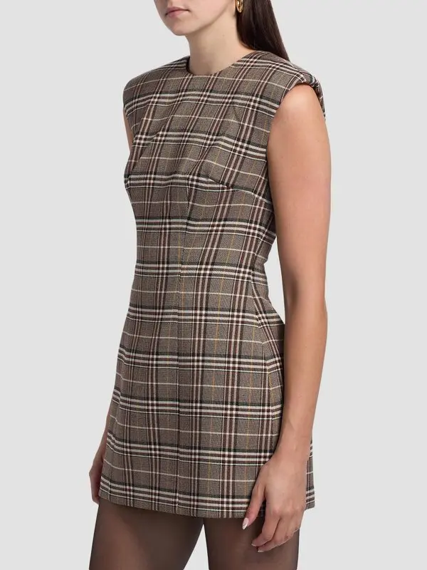 Ronny Kobo Wolverton Plaid Minidress