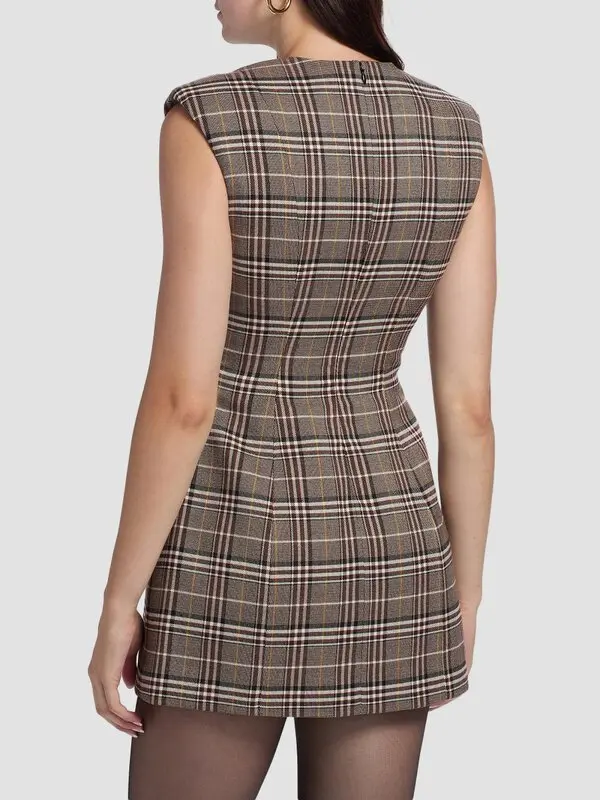Ronny Kobo Wolverton Plaid Minidress