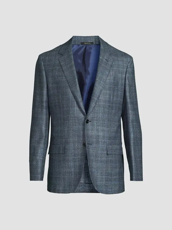 SARTORIO NAPOLI Plaid Wool-silk Jacket