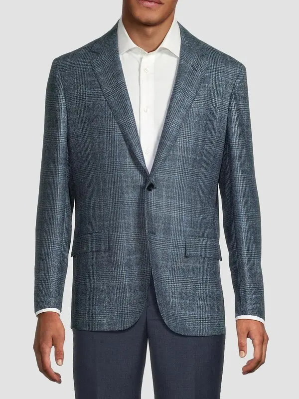 SARTORIO NAPOLI Plaid Wool-silk Jacket