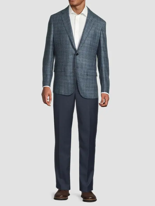 SARTORIO NAPOLI Plaid Wool-silk Jacket
