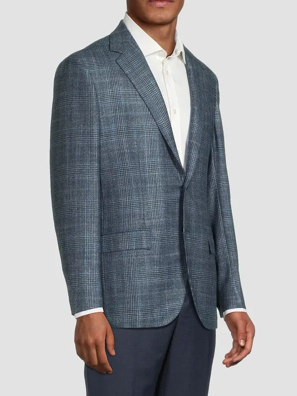 SARTORIO NAPOLI Plaid Wool-silk Jacket