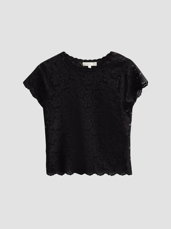 LoveShackFancy Lucas Floral Lace T-shirt