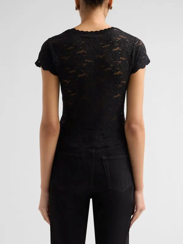 LoveShackFancy Lucas Floral Lace T-shirt