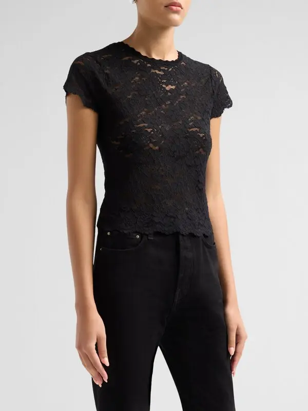 LoveShackFancy Lucas Floral Lace T-shirt